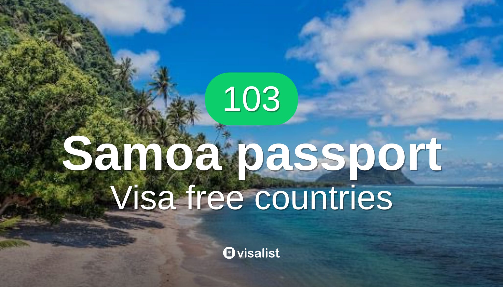 103 sin visa Países que puedes visitar Samoa pasaporte 2025 - Visa List