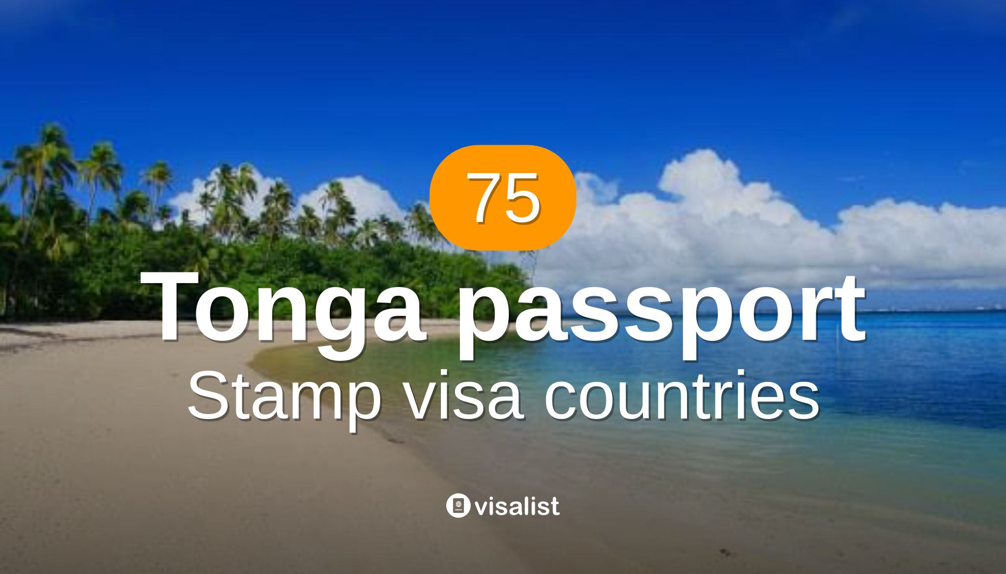 69 visto adesivo países com os quais você pode visitar Tonga Passaporte ...